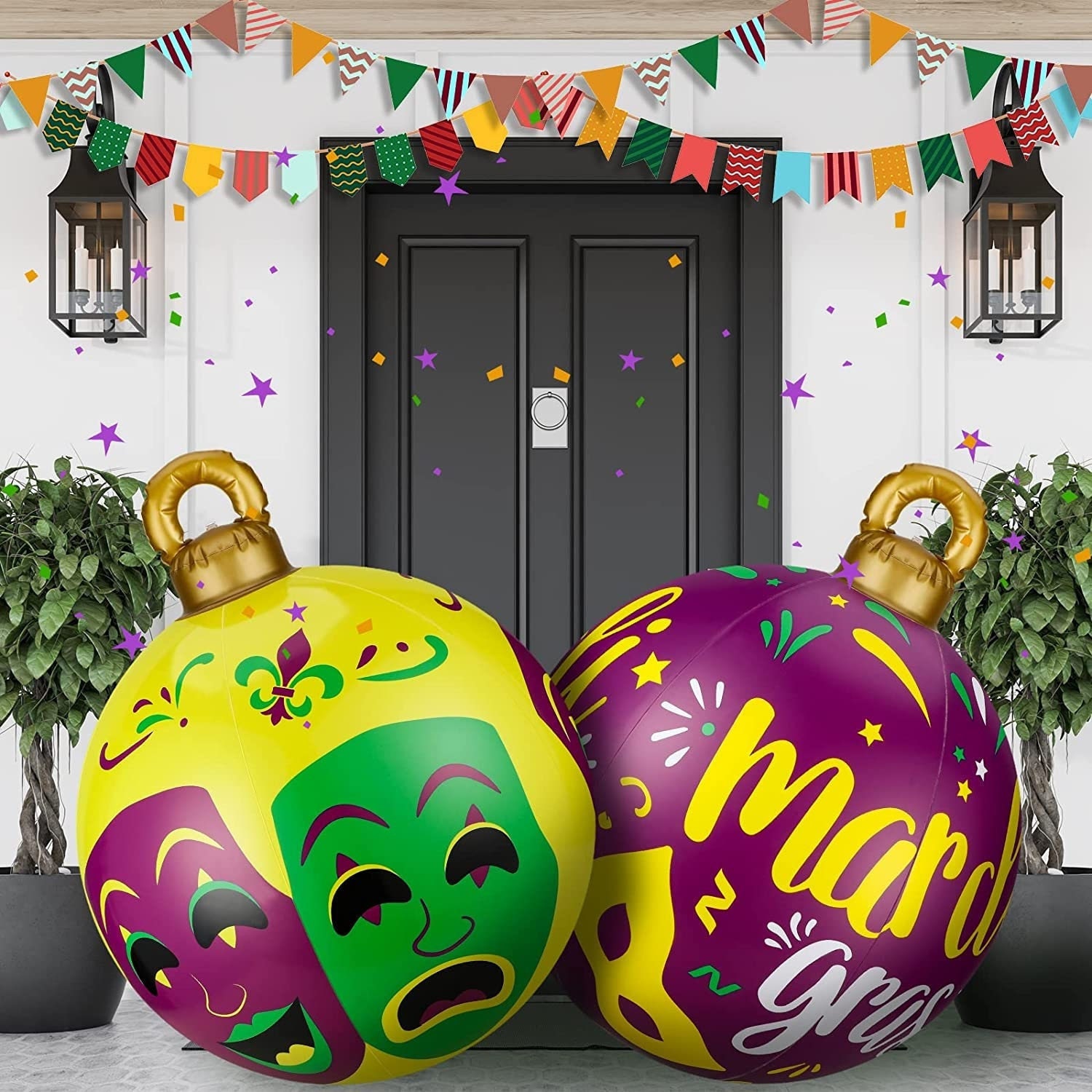 Ornament Outdoor/indoor Comedy Tragedy Inflatable Carnival Decorated ...